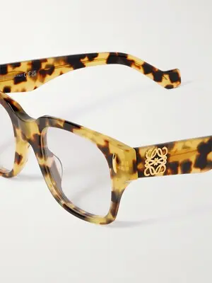Loewe Anagram Square-frame Acetate Optical Glasses - Tortoiseshell