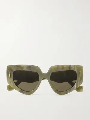 Loewe Cat-eye Acetate Sunglasses - Green