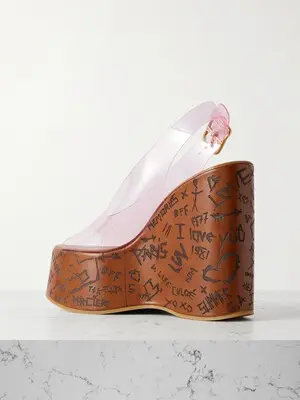 Chloé Maxime Tpu Slingback Platform Sandals