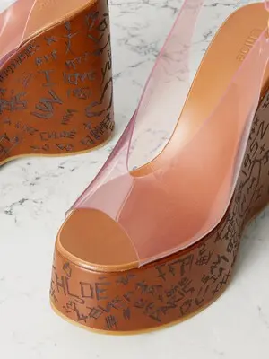 Chloé Maxime Tpu Slingback Platform Sandals
