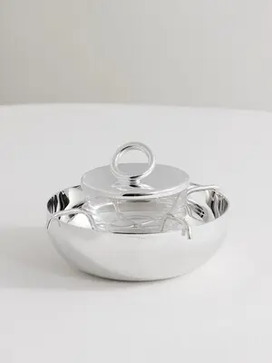 Christofle Vertigo -plated Caviar Serving Set - Silver