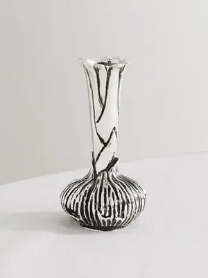 Christofle Onion -plated Vase - Silver