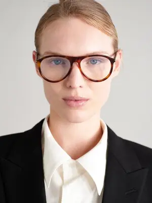 Saint Laurent Aviator-style Acetate Optical Glasses