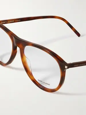 Saint Laurent Aviator-style Acetate Optical Glasses