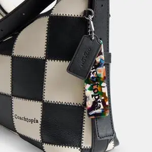 COACHTOPIA Alter/ego Checkerboard Slouchy Shoulder Bag - Black/chalk