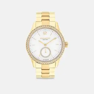 COACH® Brooks Automatic Watch, 38mm - Gold