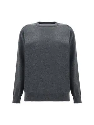 Brunello Cucinelli Crew Neck Cashmere Sweater - Grey