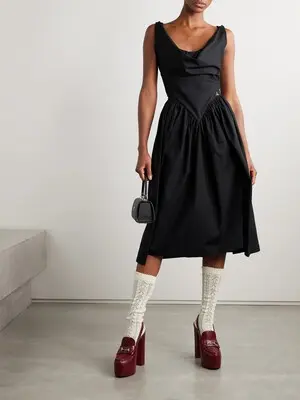 VIVIENNE WESTWOOD Sunday Gathered Midi Dress - Black