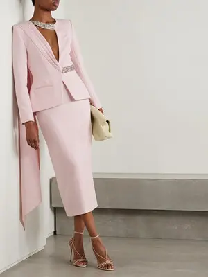 Sabina Bilenko Crepe Midi Pencil Skirt