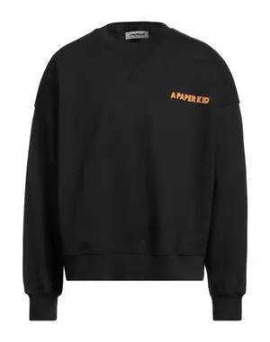 A PAPER KID Cotton Sweatshirt - Black