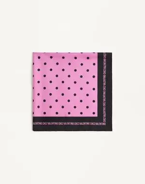 Valentino Garavani Chez Valentino Silk Scarf Black/fuchsia