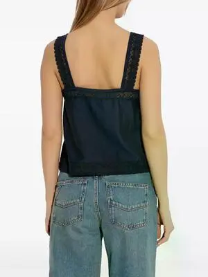 Zadig&Voltaire Lace Trimmed Tank Top - Blue