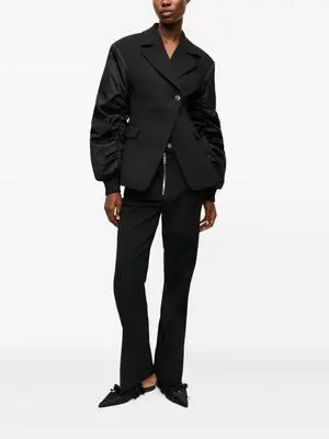 GANNI Contrast-sleeve Blazer