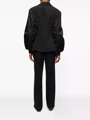 GANNI Contrast-sleeve Blazer