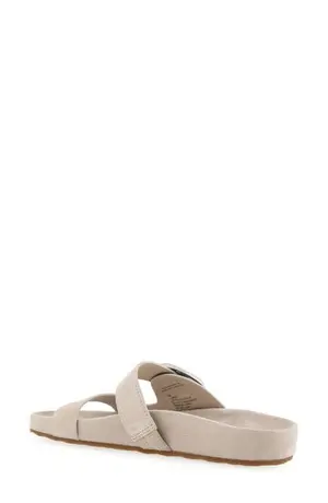 Aerosoles Lemon Flatform Slide Sandal - Stone Suede