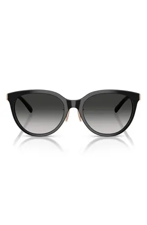 Tiffany & Co. 55mm Round Frame Sunglasses - Black/grey Gradient