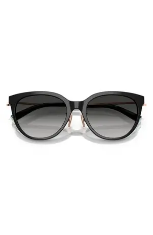 Tiffany & Co. 55mm Round Frame Sunglasses - Black/grey Gradient