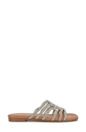 Nine West Timy Slide Sandal - Silver