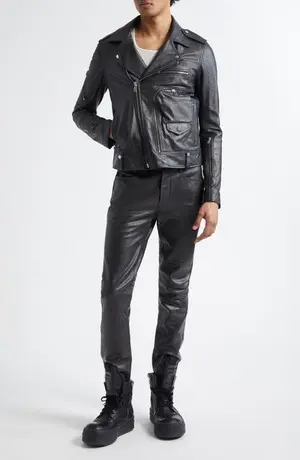Rick Owens Hollywood Bauhaus Stooges Leather Jacket - Black