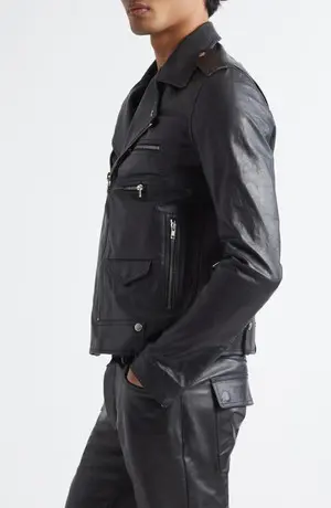 Rick Owens Hollywood Bauhaus Stooges Leather Jacket - Black