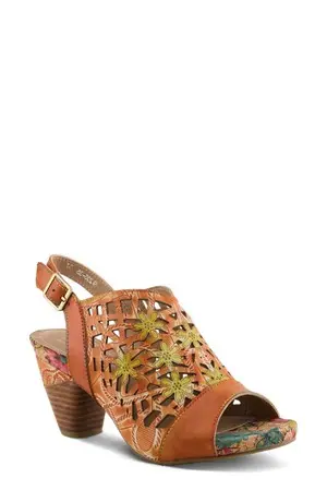 SPRING STEP SHOES Eclipsing Slingback Sandal - Orange Multi