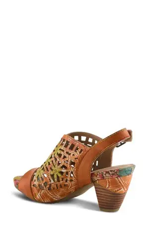 SPRING STEP SHOES Eclipsing Slingback Sandal - Orange Multi