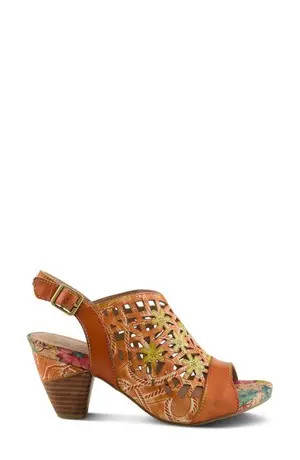 SPRING STEP SHOES Eclipsing Slingback Sandal - Orange Multi