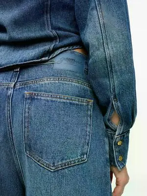 GANNI Appliqué Wide-leg Jeans