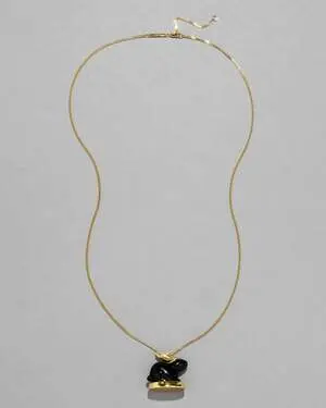 Alexis Bittar Bunny Pendant Necklace - Obsidian