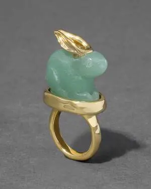 Alexis Bittar Bunny Cocktail Ring - Aventurine