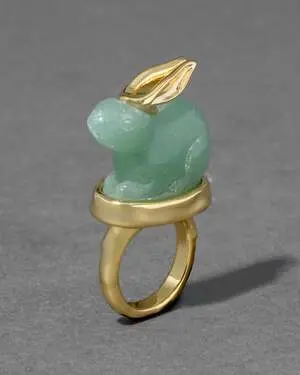 Alexis Bittar Bunny Cocktail Ring - Aventurine