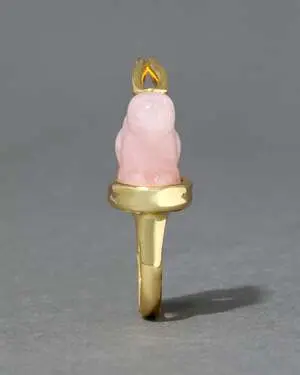 Alexis Bittar Bunny Cocktail Ring - Rose Quartz
