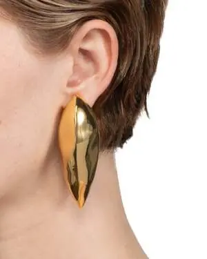 Alexis Bittar Brut Armor Clip Earrings - Gold
