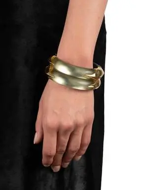 Alexis Bittar Lucite Claw Hinge Bracelet Sage
