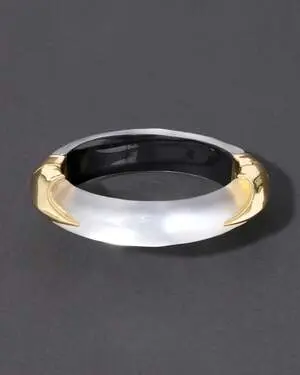 Alexis Bittar Lucite Claw Hinge Bracelet - Silver