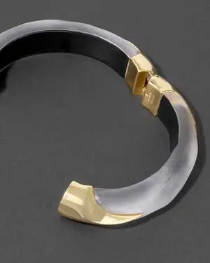 Alexis Bittar Lucite Claw Hinge Bracelet - Silver