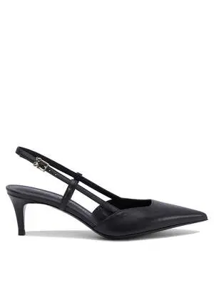 SERGIO LEVANTESI Slingback Kitten Heel Pumps - Black