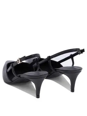 SERGIO LEVANTESI Slingback Kitten Heel Pumps - Black