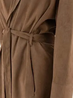 SALVATORE SANTORO Suede Trench Coat