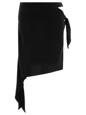 COURREGES Cut-out Skirt With Knot - Black