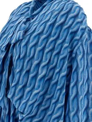 Balenciaga Printed Flared Dress - Blue
