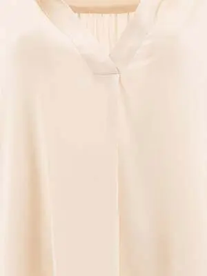 F.IT Long Sleeve Silk-blend Shirt - Beige