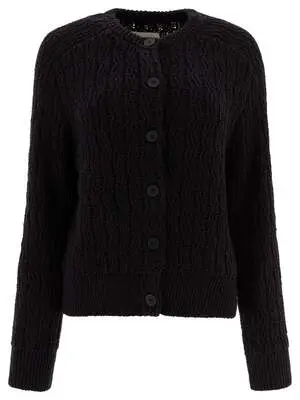 LOULOU STUDIO Sean Bouclé Knit Cardigan
