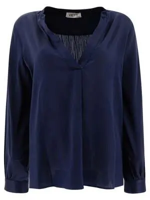 F.IT Silk Blend Shirt - Blue