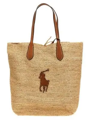 Polo Ralph Lauren Raffia Shopping Bag - Brown