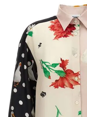 Moschino Patchwork Print Silk Shirt - Multicolor