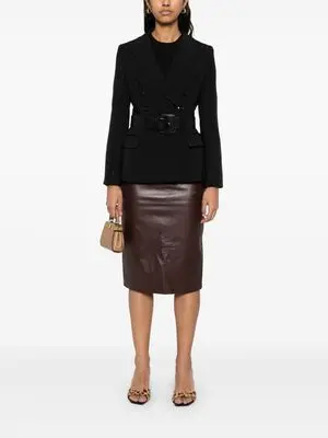 Elisabetta Franchi Double-breasted Jacket - Black