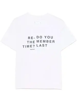 Sacai Flocked Slogan T-shirt