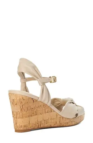 Dune London Kaino Platform Wedge Sandals - Ecru