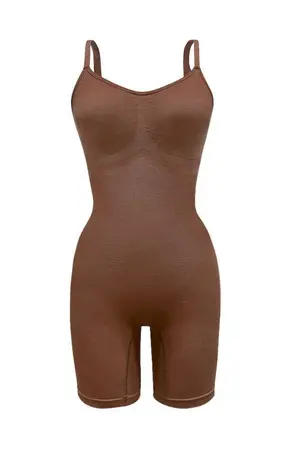 PROCLAIM Mid-thigh Plant-based Shapewear Bodysuit - Deep Nude